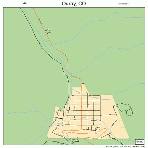 Ouray Colorado Street Map 0856420