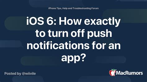 Ios 6 How Exactly To Turn Off Push Notifications For An App