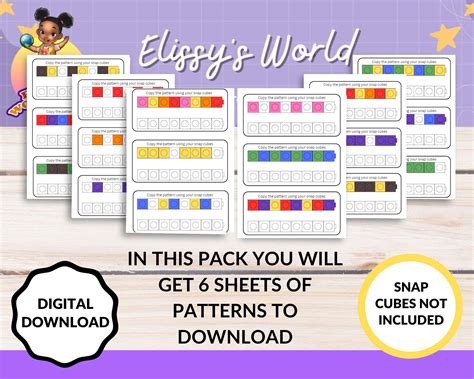 Snap Cube Patterns Math Cube Patterns Pattern Copy Cards Colour Recognition Color Cube