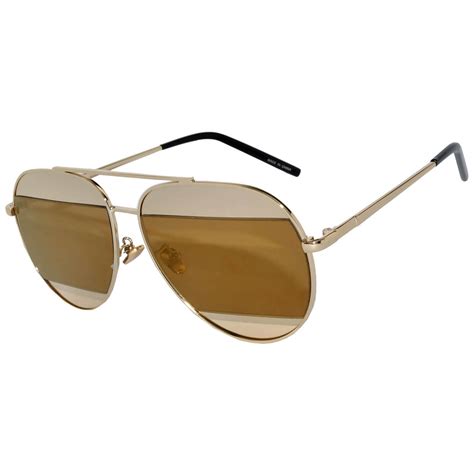 Owl ® Eyewear Sunglasses 86004 C2 Metal Aviator Gold Frame Brown Mirror Lens One Pair Online