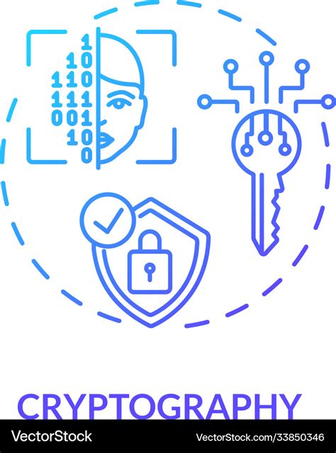 Cryptography Concept Icon Royalty Free Vector Image
