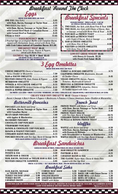 Menu At Colonial Diner Restaurant Lyndhurst