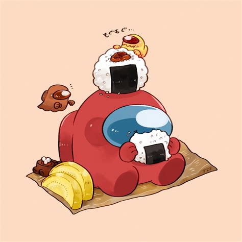 Crewmate Yellow Red Impostor Brown And 3 More Among Us Drawn By