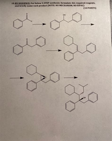 Solved RX SEQUENCE For Below STEP Synthesis Formulate Chegg Com
