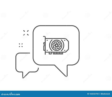 Gpu Graphic Card Line Icon Computer Component Hardware Sign Vector Stock Vector Illustration