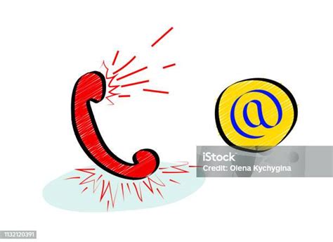 핸드셋 및 전자 메일 기호와 온라인 고객 지원 아이콘 개념입니다 벡터 일러스트 24에 대한 스톡 벡터 아트 및 기타 이미지