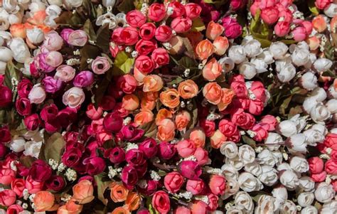 Premium Photo Fake Artificial Flowers In View