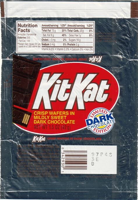 2002 Kit Kat Dark Candy Wrapper Archive 2002 Kit Kat Dark Candy Wrapper Archive