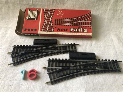 Modélisme Ferroviaire Jouef Ho 2 Aiguillages Manuels Gauche R385 Acier