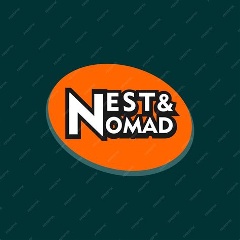 Plantilla De Diseño De Logotipo Nest Nomad Plantilla De Diseño De Elipse Naranja Negro Blanco