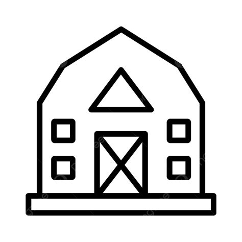 헛간 라인 아이콘 벡터 외양간 농장 농가 Png 일러스트 및 벡터 에 대한 무료 다운로드 Pngtree