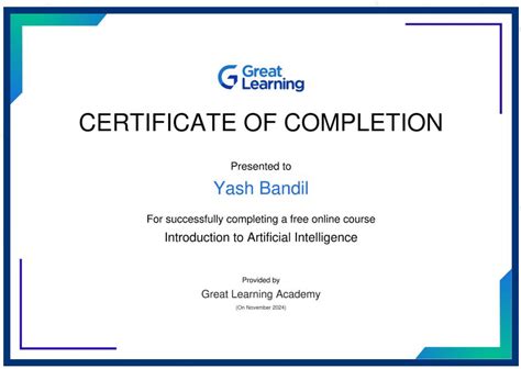Yash Bandil On Linkedin Just Completed The Course Of Artificial