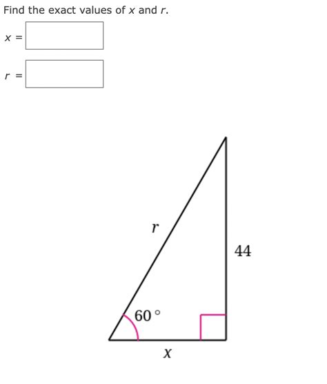 Solved Find The Exact Values Of X And R X R Chegg Com