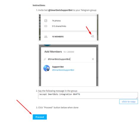 Support Bot Telegram Integration Smartbots Documentation Second