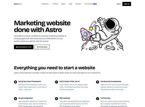 Astroship By Surjithctly A Astro Template Built At Lightspeed