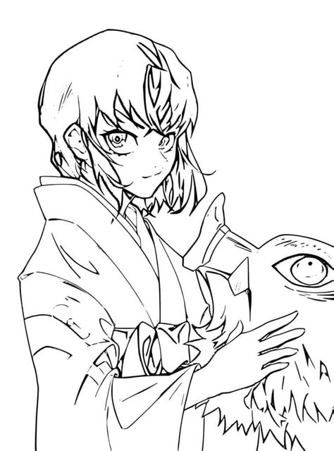 Nice Hashibira Inosuke Coloring Page Download Print Or Color Online For Free