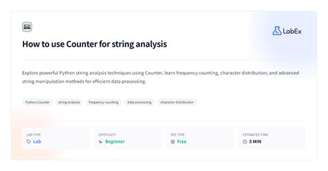 How To Use Counter For String Analysis Labex
