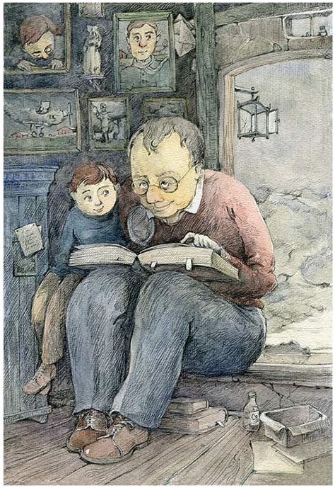 Иллюстрация Дедушка и внук в стиле другое детский книжная графика