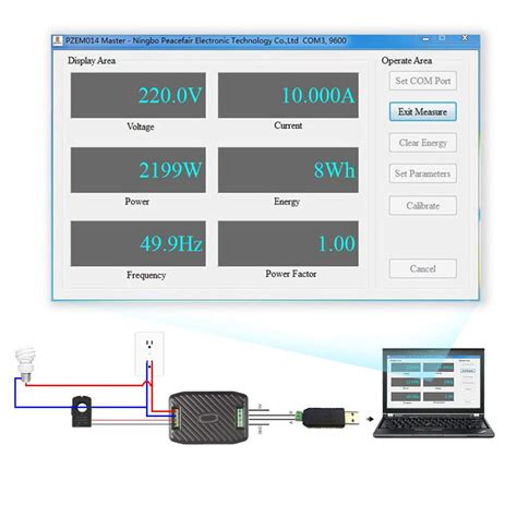 Ac Current Voltage Power Energy Frequency Power Factor Communication M