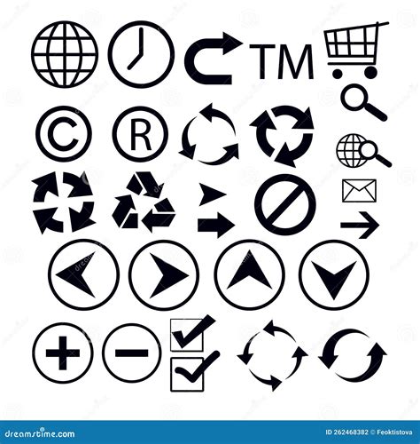 set arrow icons arrow icon stock vector illustration of forward black 262468382