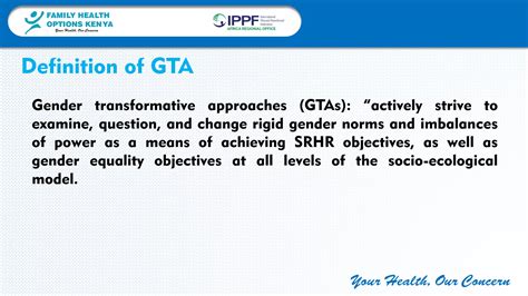 Gender Transformative Approach Fhok Presentation Pdf