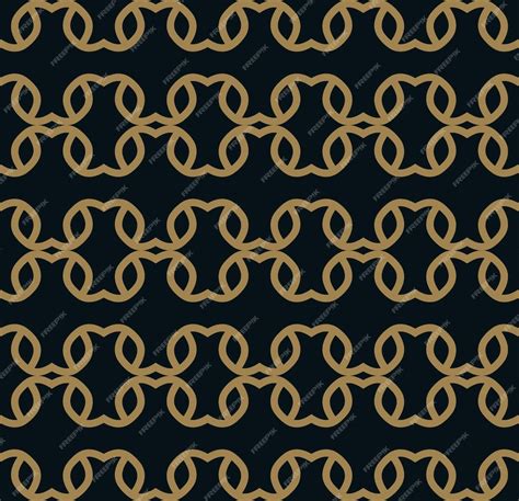 Premium Vector Seamless Pattern Of Intersecting Thin Gold Lines On Black Background Abstract