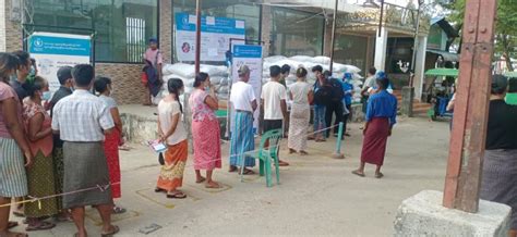 လှိုင်သာယာ အရှေ့ပိုင်း မြို့နယ်တွင် အမှတ် ၇ ရပ်ကွက်တွင် ကုလသမဂ္ဂစားနပ်ရိက္ခာအဖွဲ့မှ လိုအပ်လျက်ရ