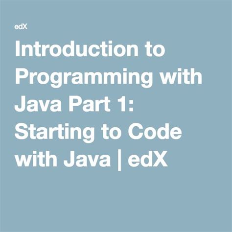Introduction To Programming With Java Part 1 Starting To Code With
