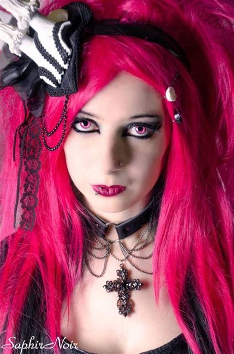 Pink Goth Model Saphirnoir Photo © Itwaitsart Womens Hairstyles