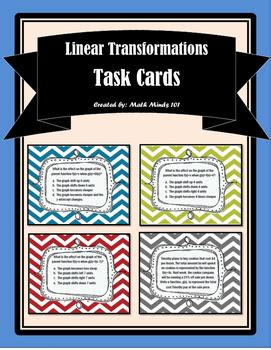 Linear Transformations Task Cards By Math Minds TPT