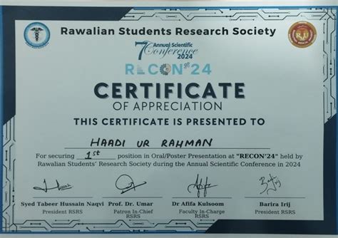 Haadi Ur Rehman On Linkedin Thrilled To Share That I Secured 1st