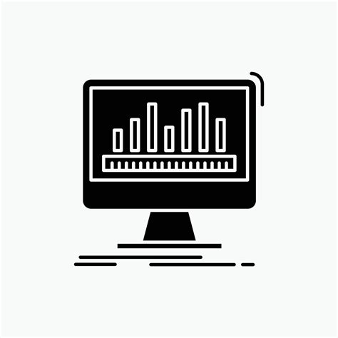 Analytics Processing Dashboard Data Stats Glyph Icon Vector