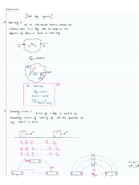 Rotational Motion Notes Pdf