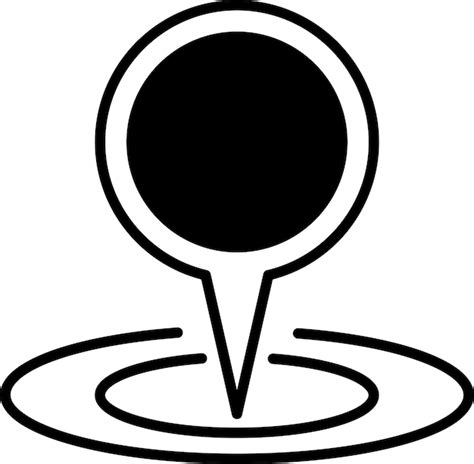 Premium Vector Location Pointer Solid Glyph Vector Illustration