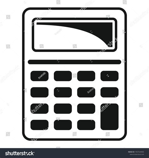Digital Calculator Icon Simple Illustration Digital Stock Vector