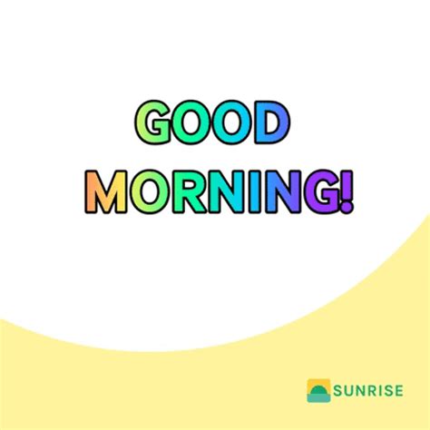 Good Morning Sunrise S