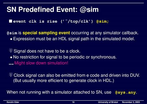 High Level Simulation Based Verification