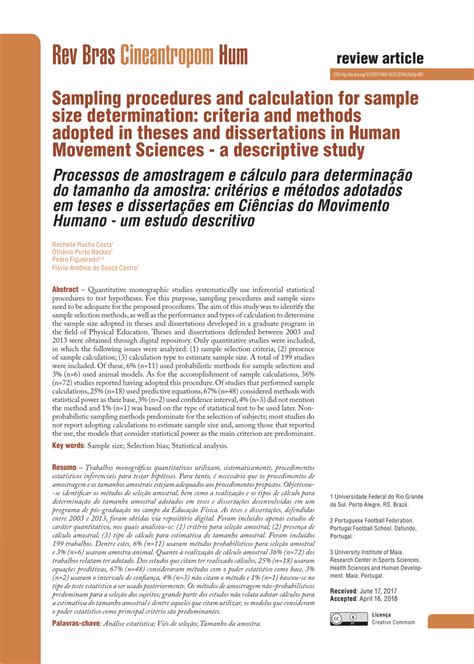 Pdf Sampling Procedures And Calculation For Sample Size Determination