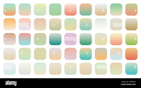 Pastel Colors Soft Mega Gradients Set Stock Vector Image And Art Alamy