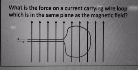 Solved What Is The Force On A Current Carrying Wire Loop Chegg Com