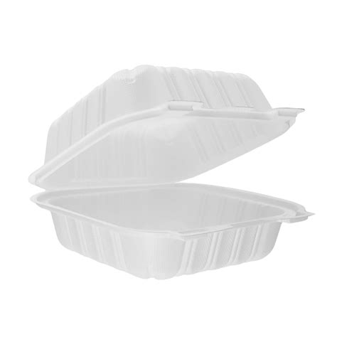 Ritepak 6 X 6 X 3 Polypropylene Hinged Sandwich Container 250cs