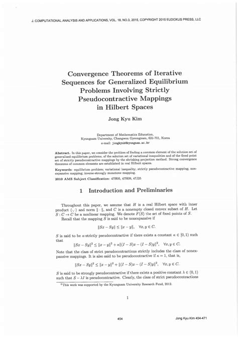 Pdf Convergence Theorems Of Iterative Sequences For Generalized