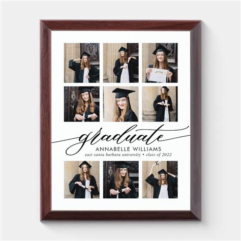 Graduate Photo Collage Keepsake Award Plaque Zazzle Graduation