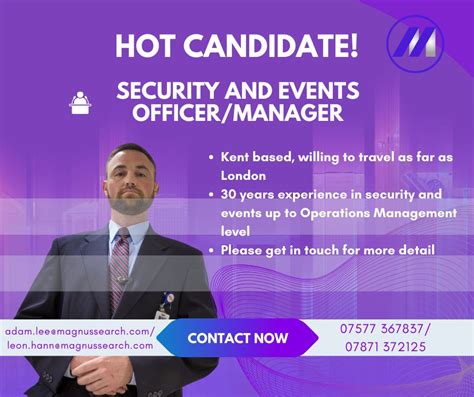 Leon Hann On Linkedin 🔥 Hot Candidate Alert Security And Events🔥