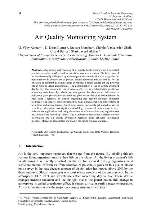 Pdf Air Quality Monitoring System