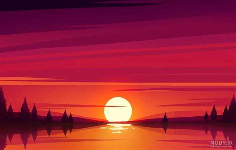 پس زمینه غروب عکس نودی