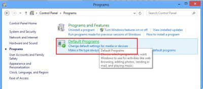 How To Set Or Change Default Programs In Windows