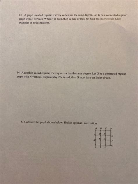 solved 1 for the graph shown below which vertices are