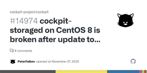 Cockpit Storaged On Centos 8 Is Broken After Update To Release 233 · Issue 14974 · Cockpit