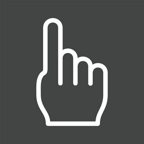 Hand Cursor Line Inverted Icon 11905250 Vector Art At Vecteezy